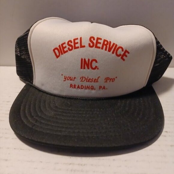 Accessories | Vintage Diesel Service Inc Reading Pa Blackwhite Trucker ...